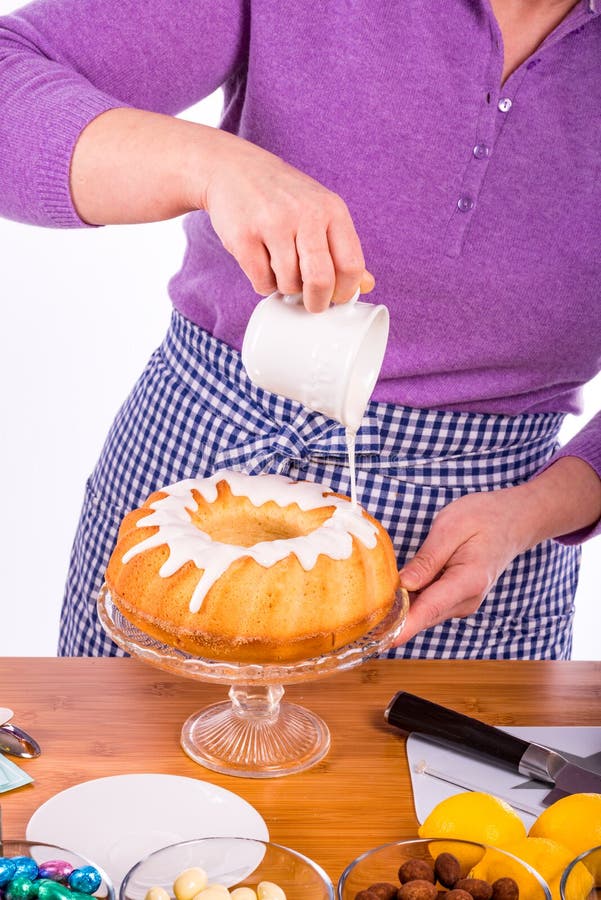 Cake glaze preparation stock image. Image of cake, culinary - 67405329