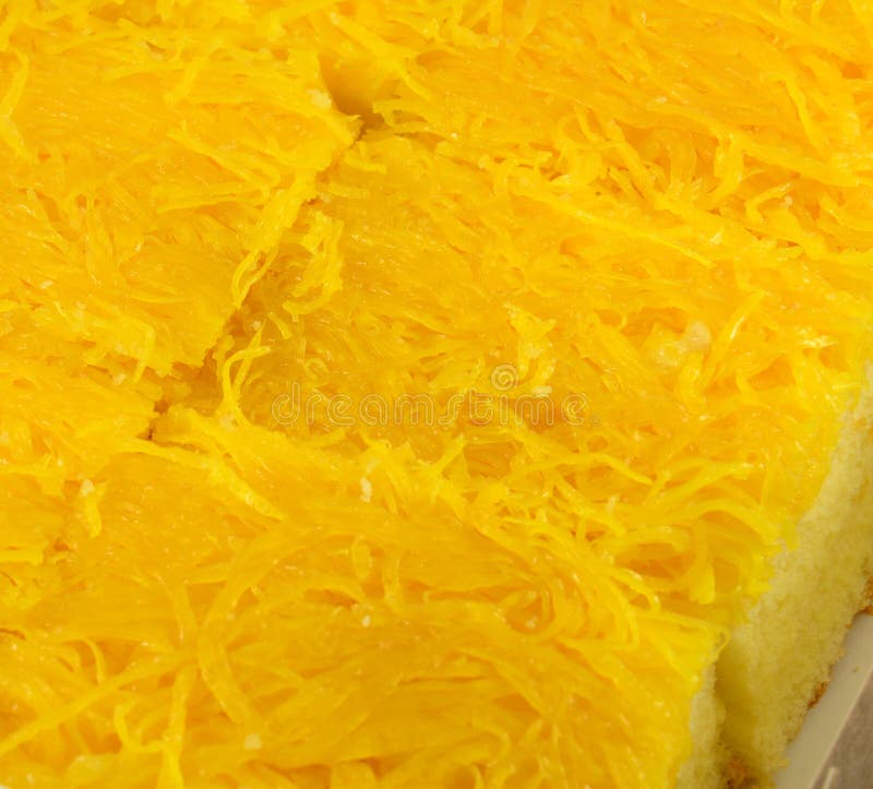 Cake golden threads stock image. Image of asian, cake - 55051299