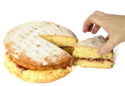 Cake & Hand stock image. Image of sponge, hunger, hand - 102537
