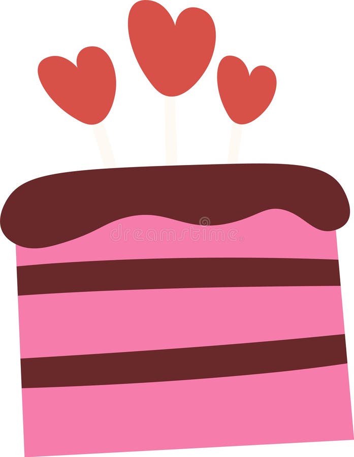 Cake with Hearts stock vector. Illustration of symbol - 293870228
