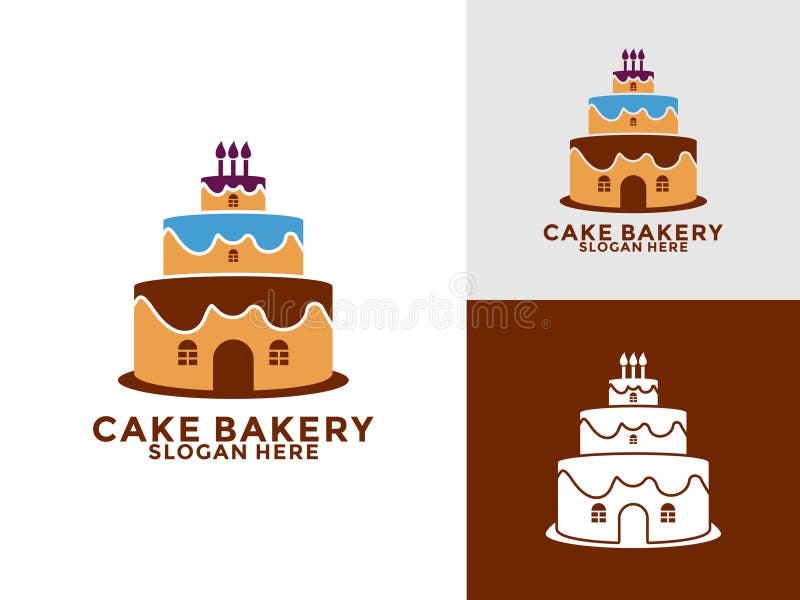 Cake Logo Icon Template, Cake Bakery Logo Vector Illustration Stock ...