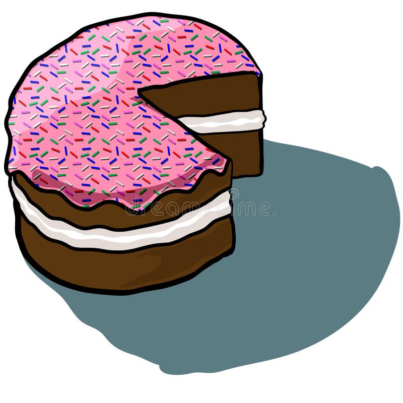 Cake Iced Cut Stock Illustrations – 77 Cake Iced Cut Stock ...