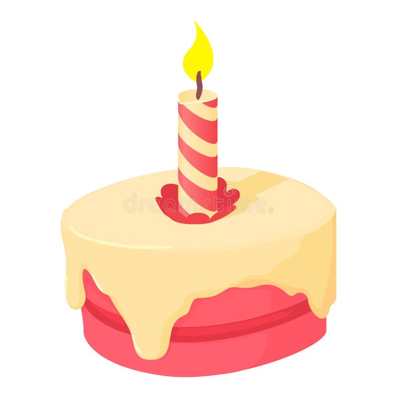 Cake icon, cartoon style stock vector. Illustration of celebrate - 81055742