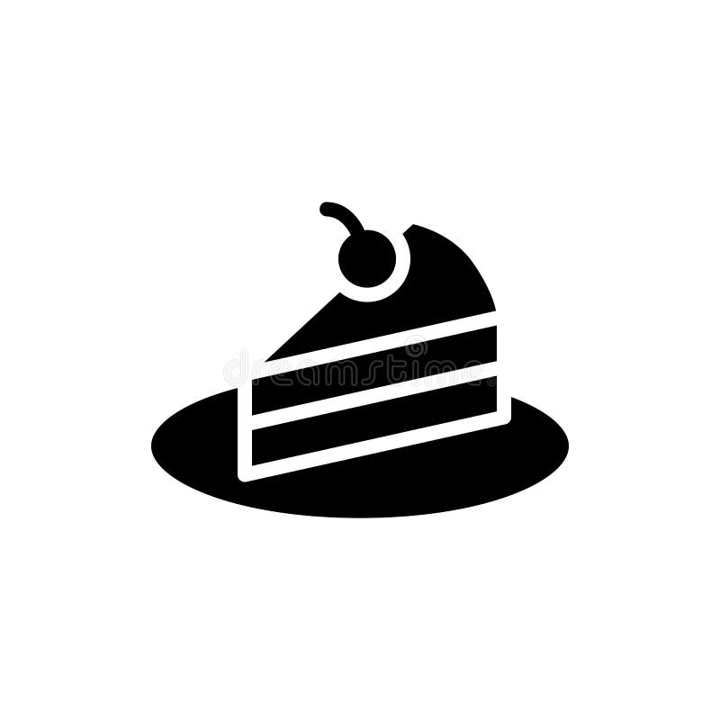 Cake Icon, Dessert Icon Vector Illustration Stock Vector - Illustration ...