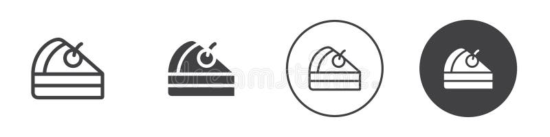 Cake Icon Simple Outline Vector Logo Stock Vector - Illustration of ...