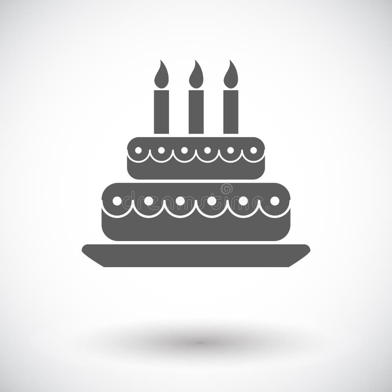 Cake icon stock vector. Illustration of eating, celebrations - 89753217