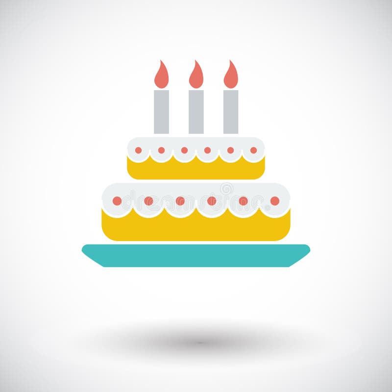 Cake icon stock vector. Illustration of eating, celebrations - 89753217