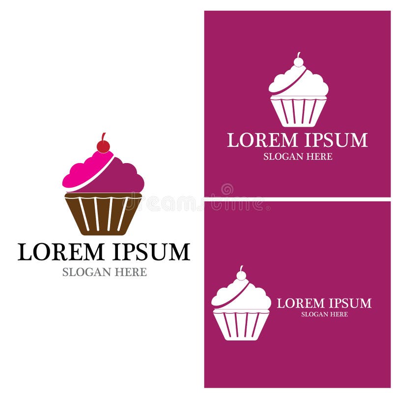 Cake Icon and Symbol Template Stock Vector - Illustration of tasty ...