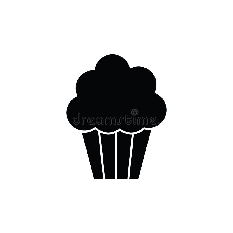 Cake Icon Vector - Black Sign Stock Vector - Illustration of present ...