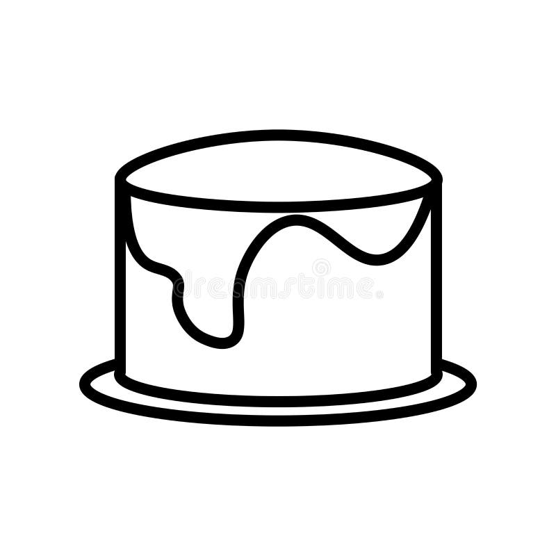 Cake Icon Vector Isolated on White Background, Cake Sign , Line or ...
