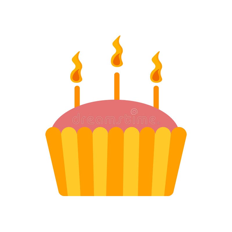 Cake Icon Vector Sign and Symbol Isolated on White Background, C Stock ...