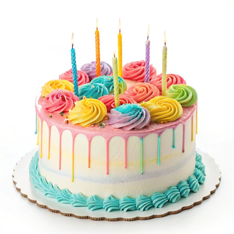 Cake Isolated on Transparent Background Stock Illustration ...