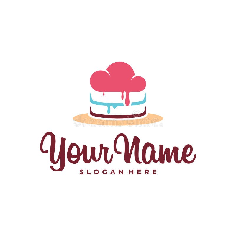 Cake Logo Design Vector. Icon Symbol Stock Vector - Illustration of ...