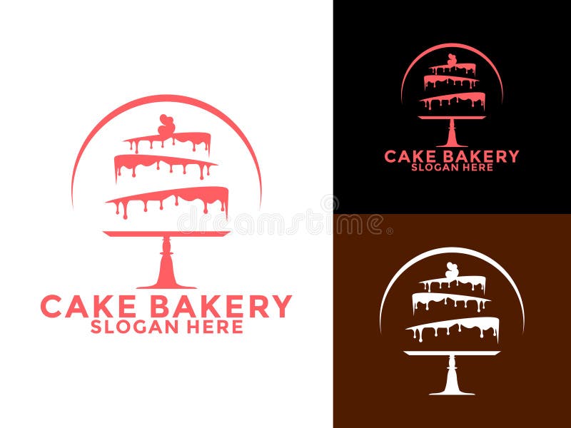 Cake Logo Icon Template, Cake Bakery Logo Vector Illustration Stock ...