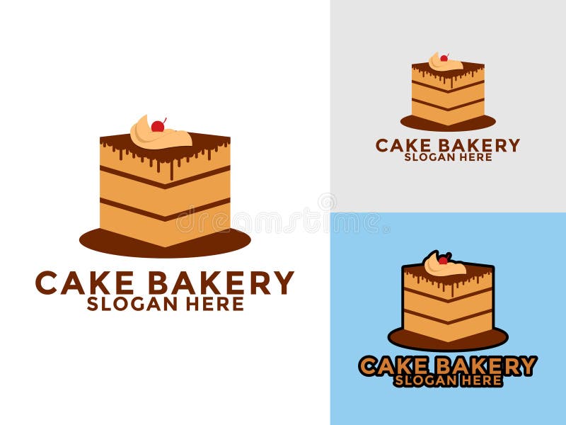 Cake Logo Icon Template, Cake Bakery Logo Vector Illustration Stock ...