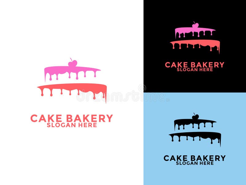 Cake Logo Icon Template, Cake Bakery Logo Vector Illustration Stock ...