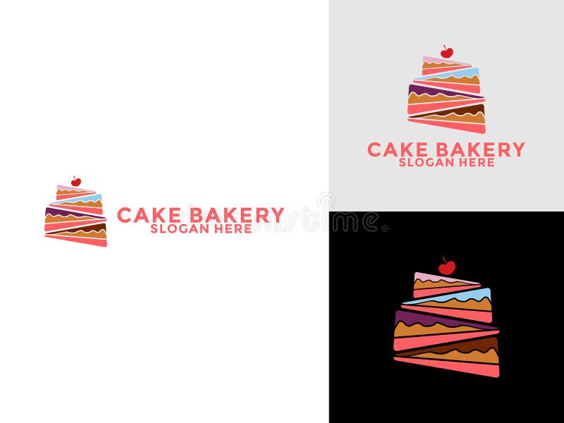 Cake Logo Icon Template, Cake Bakery Logo Vector Illustration Stock ...