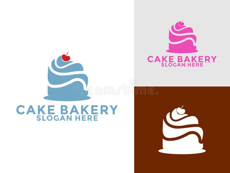 Cake Logo Icon Template, Cake Bakery Logo Vector Illustration Stock ...