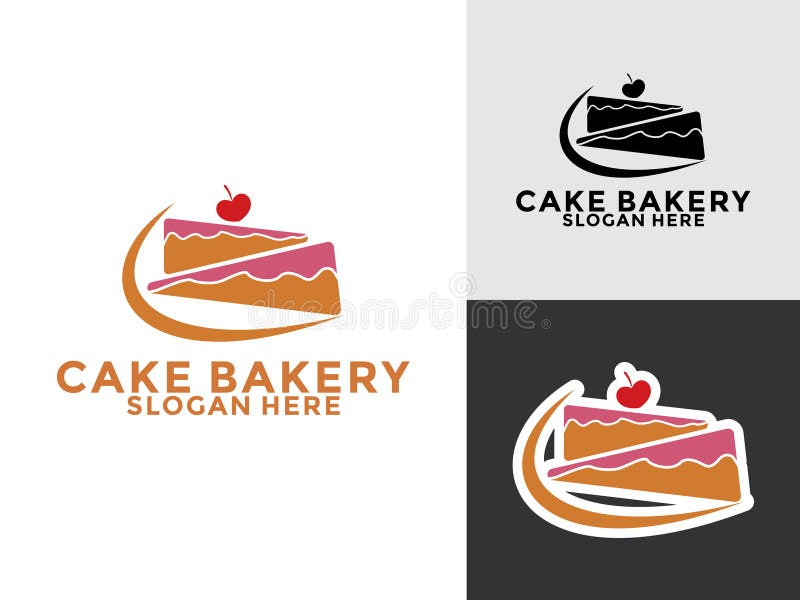 Cake Logo Icon Template, Cake Bakery Logo Vector Illustration Stock ...