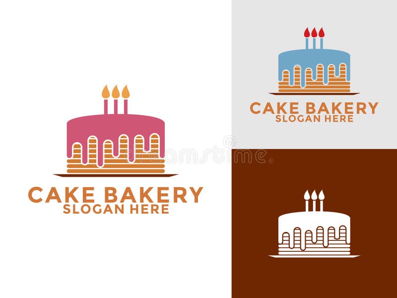 Cake Logo Icon Template, Cake Bakery Logo Vector Illustration Stock ...