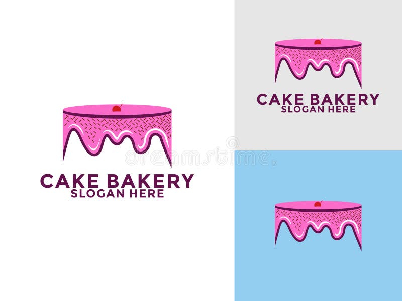 Cake Logo Icon Template, Cake Bakery Logo Vector Illustration Stock ...