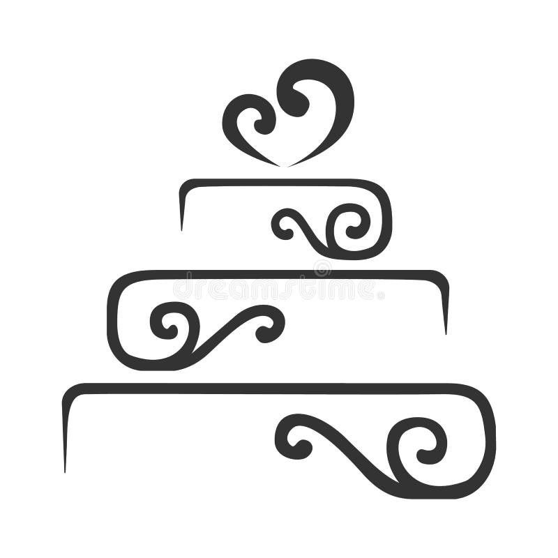 Cake Logo Vector Illustration Stock Vector - Illustration of design ...