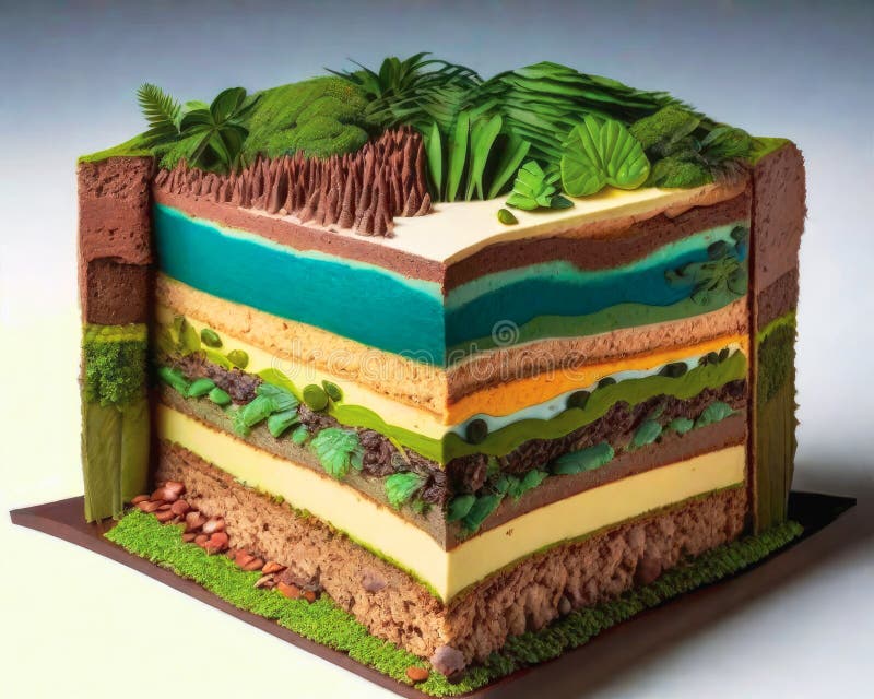 Cake Made from a Stratigraphic Section of the Amazon Rainforest Stock ...