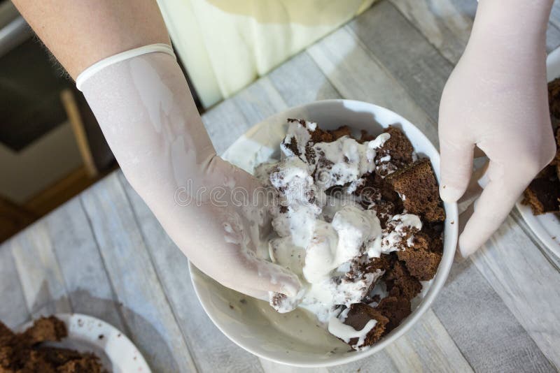 Cake making process. stock image. Image of baker, culinary - 229355617