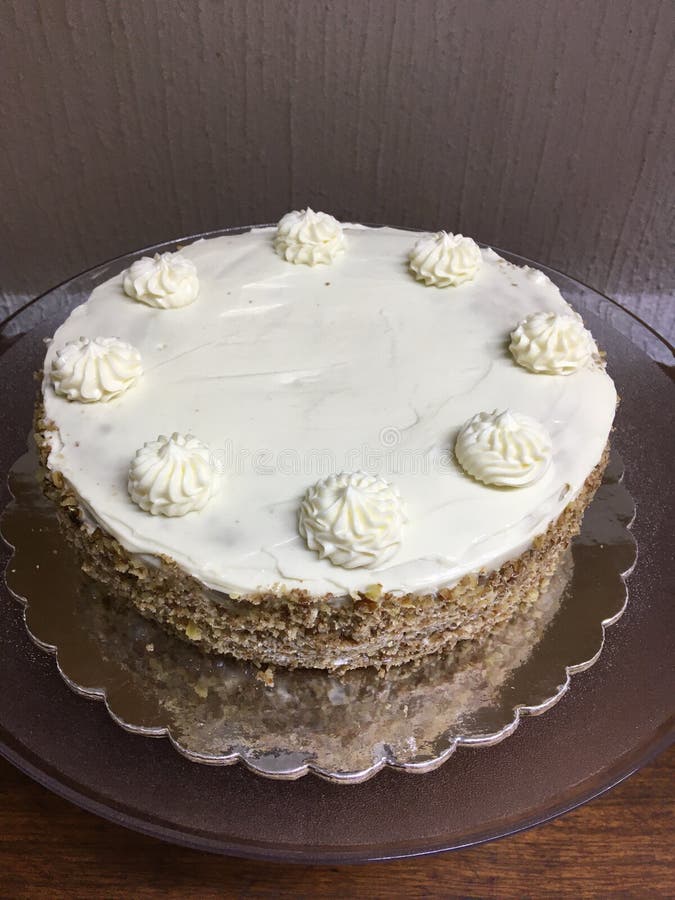 Cake of nuts stock photo. Image of cake, nuts, cream - 181272808