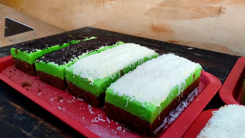 Cake Pandan Chocolate with Chess Stock Photo - Image of cake, chocolate ...