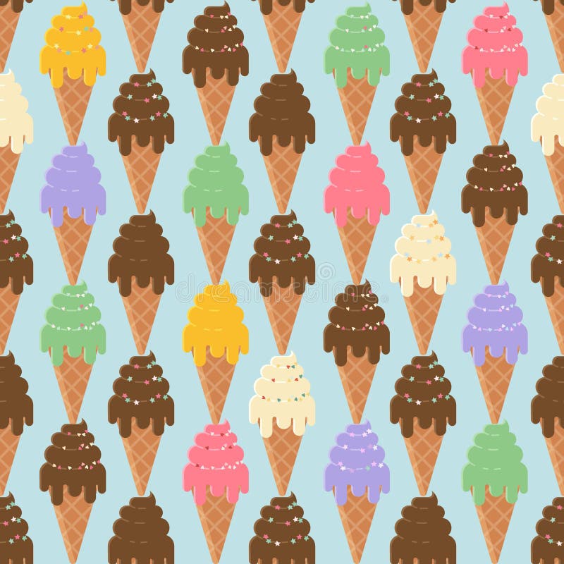 Flavored Ice Cream with Different Flavors Stock Vector - Illustration ...