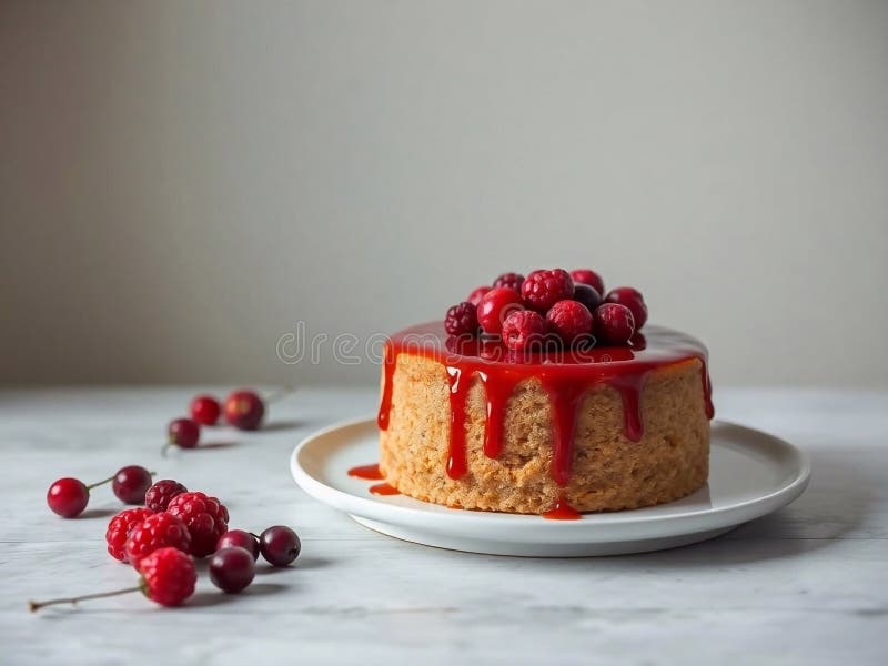 Cake on the Plate Ready To Eat Stock Illustration - Illustration of ...