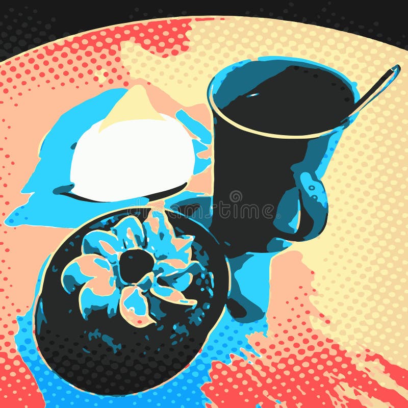 Cake Pop Art Style Vector Illustration. Comic Book Style Imitation ...