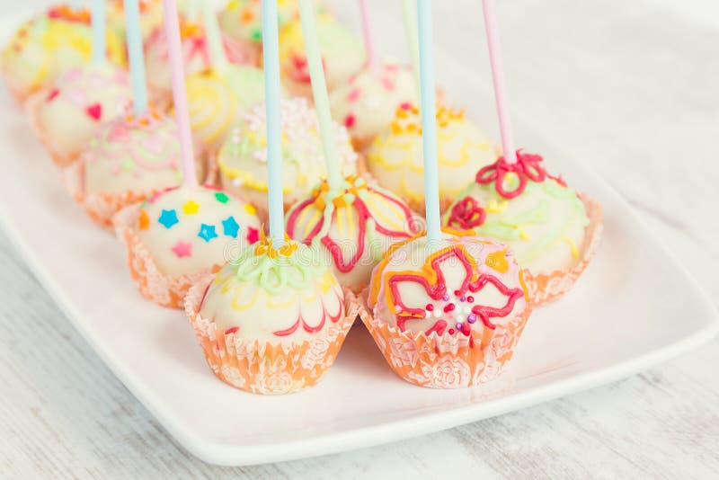 Cake pops - candy sticks stock photo. Image of confectionery - 47637972