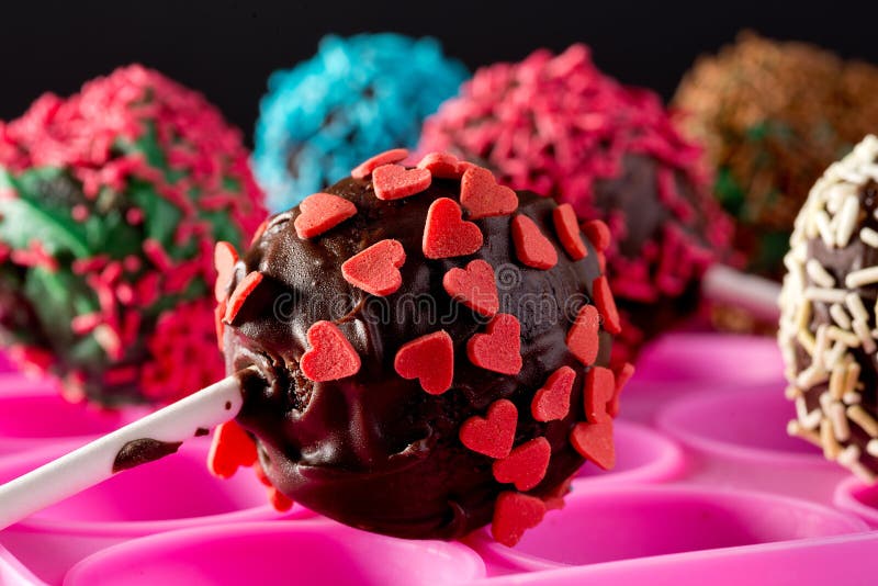 Cake pops stock image. Image of chocolate, dough, dessert - 36168189