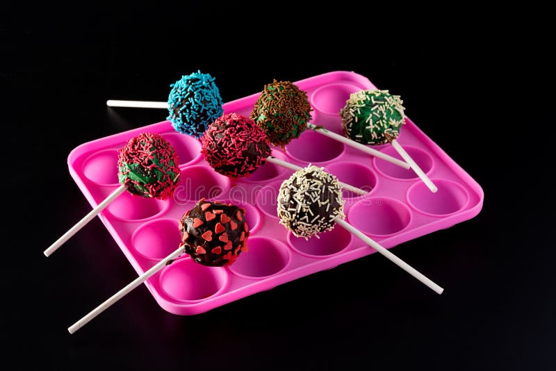 Cake pops stock image. Image of cover, biscuits, dough - 36168251
