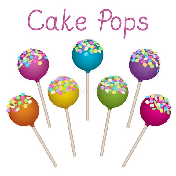 Cake Pops set stock vector. Illustration of cupcake, cakepop - 47198935