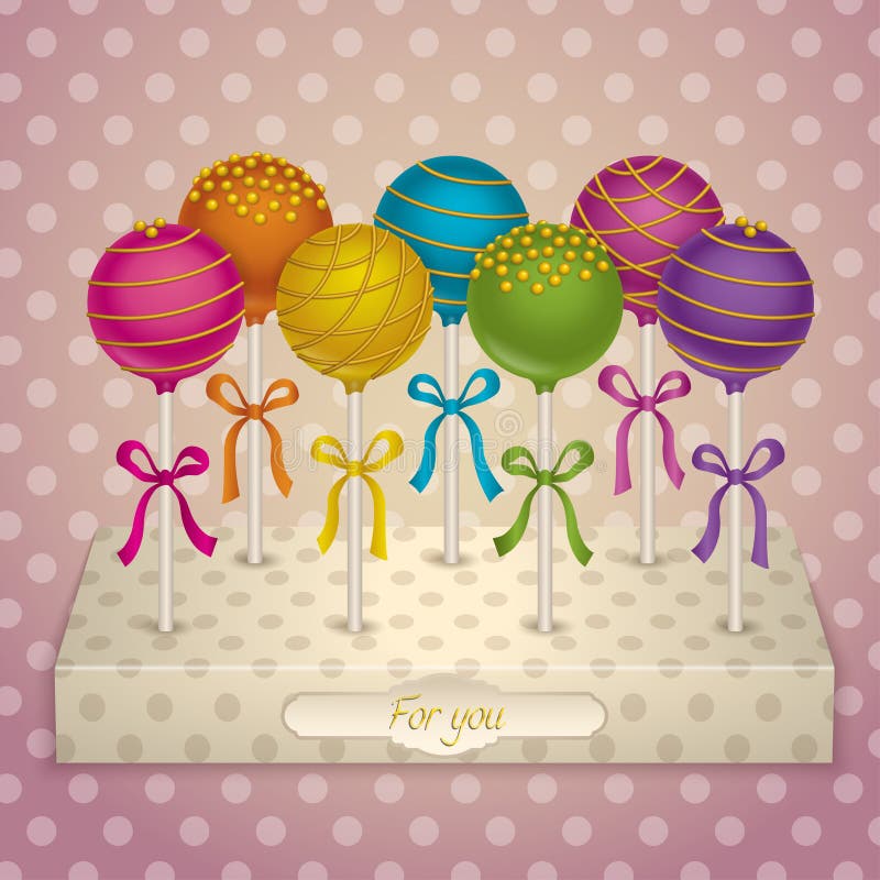 Cake pops icon vector flat stock vector. Illustration of decoration ...