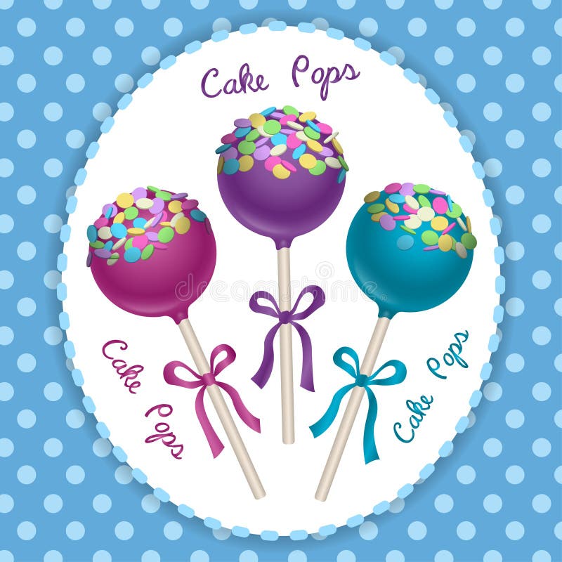 Cake pops with canopy stock vector. Illustration of cake - 41070111