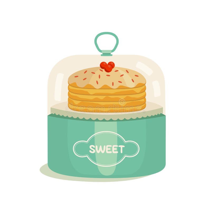 Cake in Portable Storage Container Vector Icon Stock Vector ...
