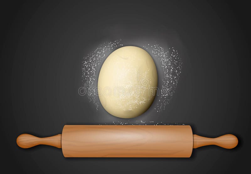 Wooden Rolling Pin Cooking Bakery, Homemade Cake Preparation Baking ...