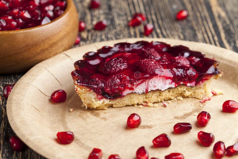 A Cake with Raspberry Jam and Cream Filling Stock Photo - Image of food ...