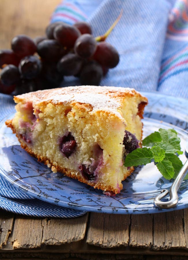 Cake with red grapes stock photo. Image of food, berry - 26170174