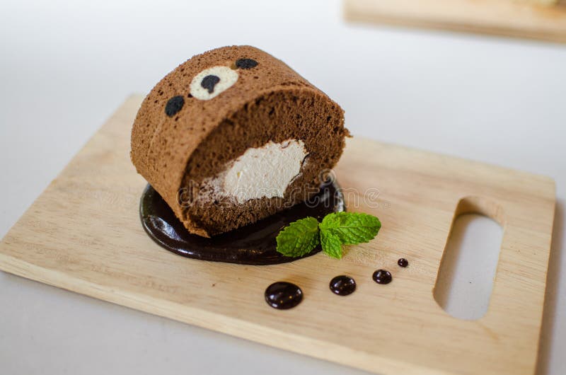 Cake roll stock image. Image of sugar, tasty, festive - 77374869