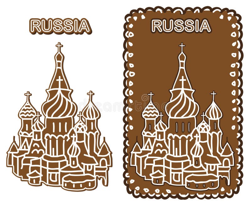 Cake Russia St Basil Cathedral Stock Vector - Illustration of faith ...