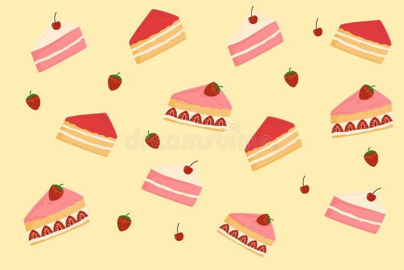 Cake Seamless Pattern Vector Stock Vector - Illustration of seamless ...