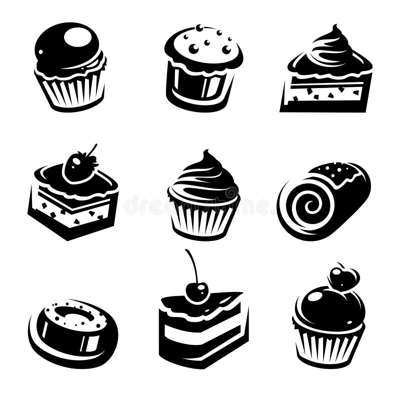 Cake set. Vector stock vector. Illustration of group - 28861972