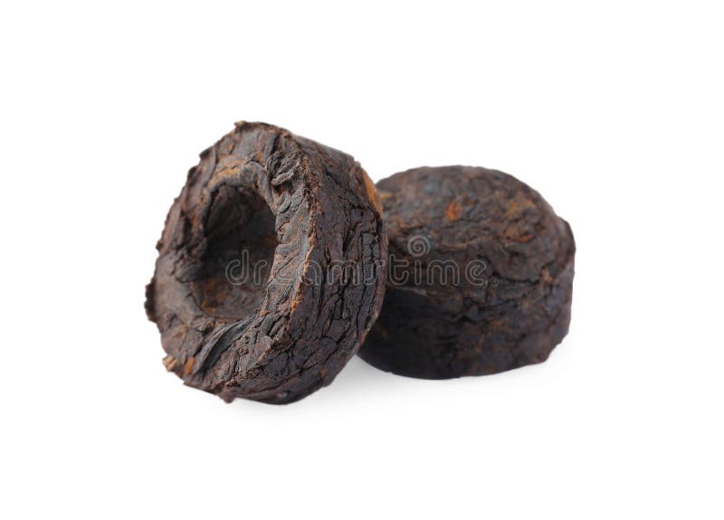 Cake Shaped Traditional Chinese Pu-erh Tea Isolated on White Stock ...