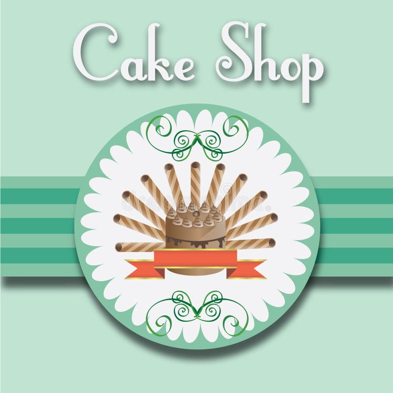 Cake Shop. Vector Illustration Decorative Design Stock Vector ...