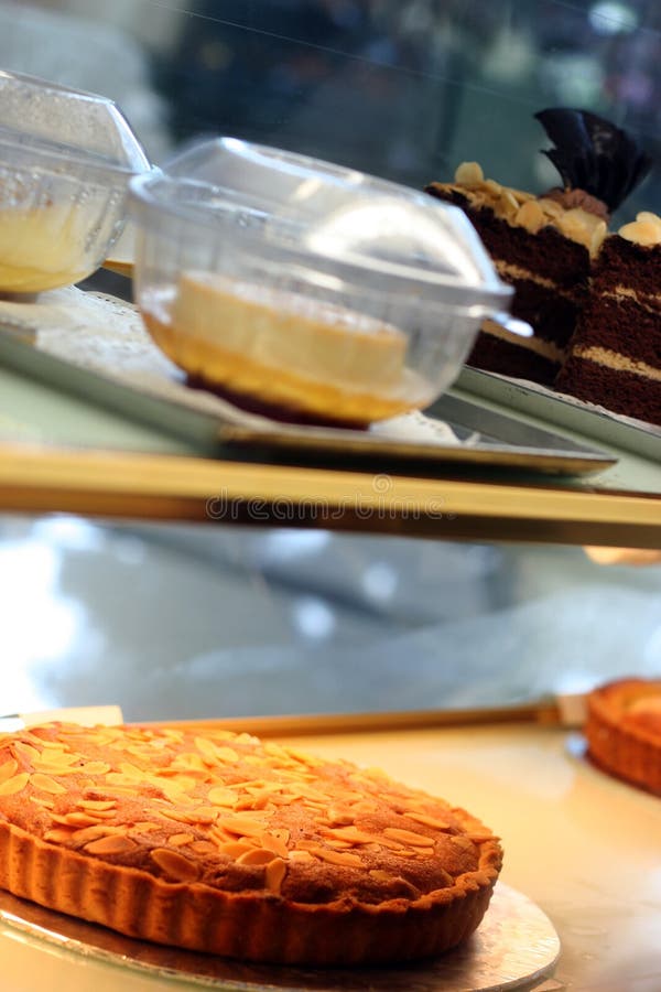 Cake in the show case stock image. Image of sweets, restaurant - 3836609